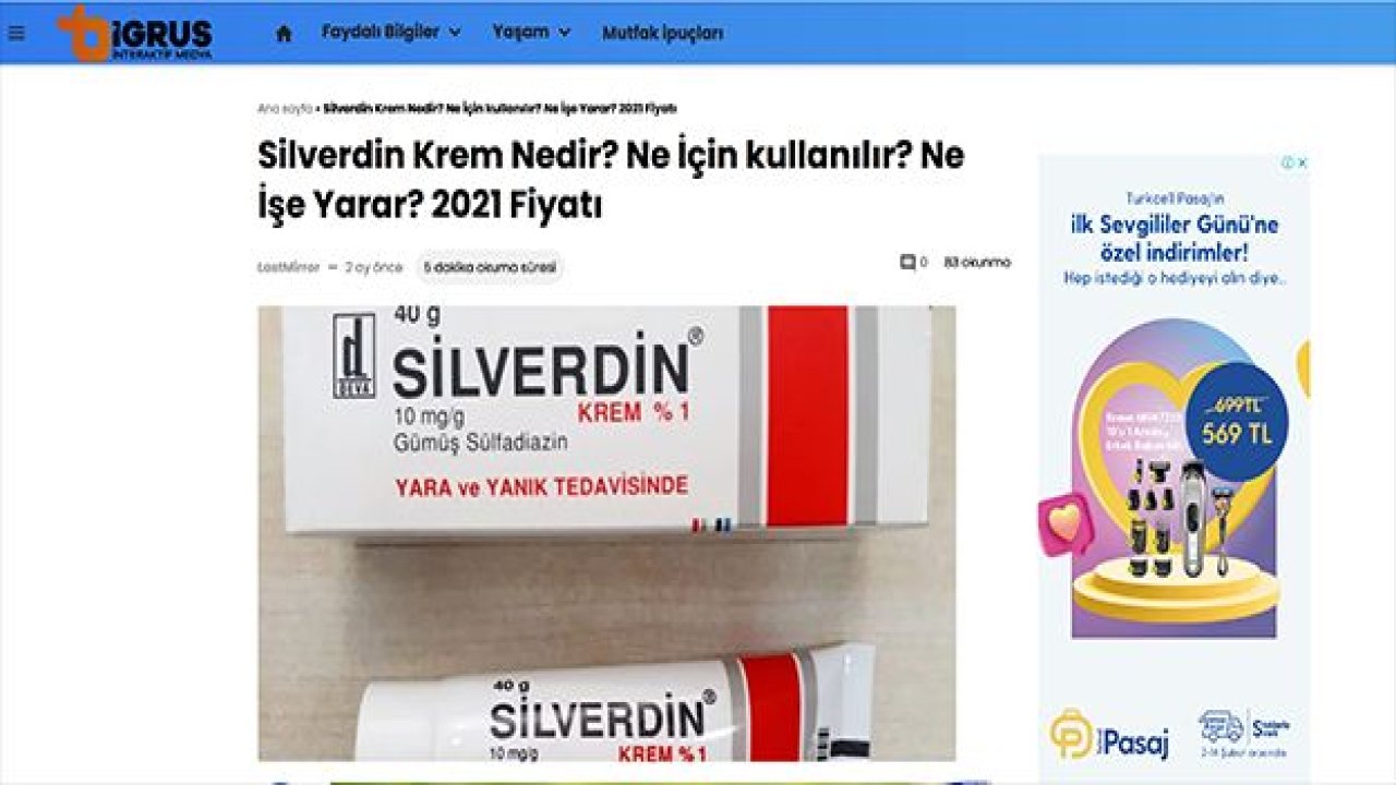 Silverdin Krem Nedir? Ne İçin Kullanılır? Ne İşe Yarar? 2021 Fiyatı